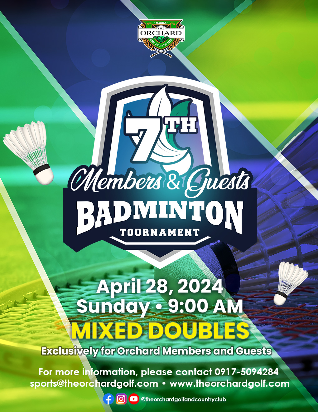 The Orchard Golf & Country Club - 7th Members & Guest Badminton Tournament