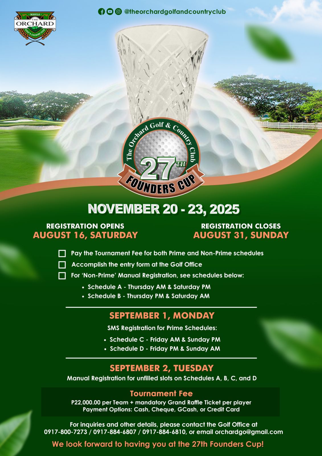The Orchard Golf & Country Club - 27th Founders Cup Page